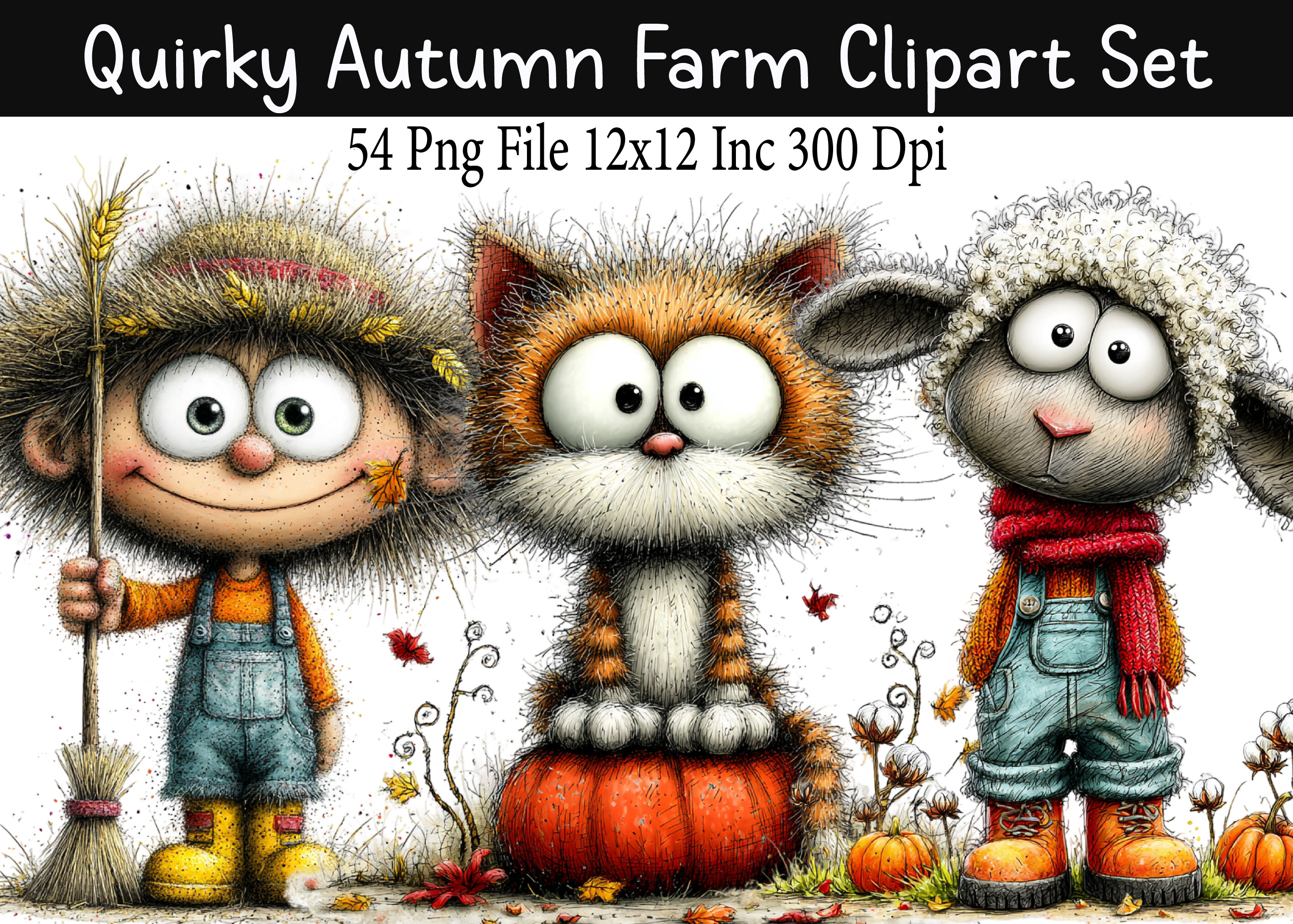 Quirky Autumn Farm PNG Clipart Graphic by Creative Design · Creative ...