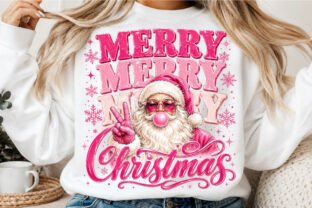 Retro Pink Santa Sublimation PNG Graphic by Dream Clipart · Creative ...