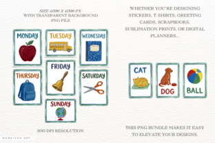 School Flash Cards Clipart Graphic by Markicha Art · Creative Fabrica
