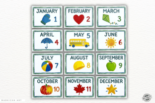 School Flash Cards Clipart Graphic by Markicha Art · Creative Fabrica
