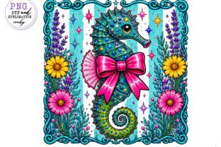 Seahorse Bow PNG Clipart, Coastal Graphic by Dreamshop · Creative Fabrica