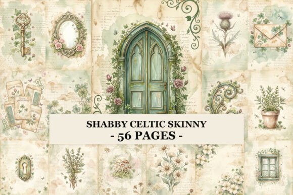Shabby Celtic Skinny Graphic by Rusho Designs · Creative Fabrica