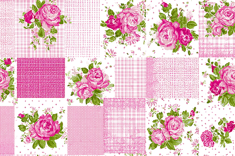 Shabby Chic Rose Patchwork Pattern Graphic by TheDesignerDesigne ...