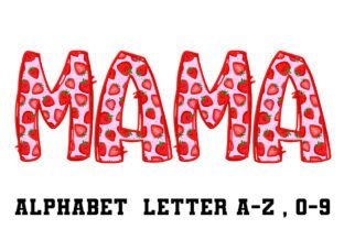 Strawberry Doodle Alphabet PNG Bundle Graphic by superdong_nu ...