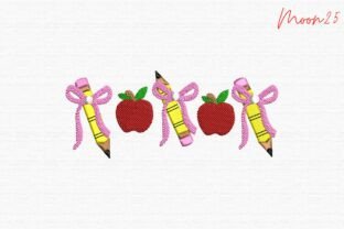 Teacher Apples Pencils School Border Acc · Creative Fabrica