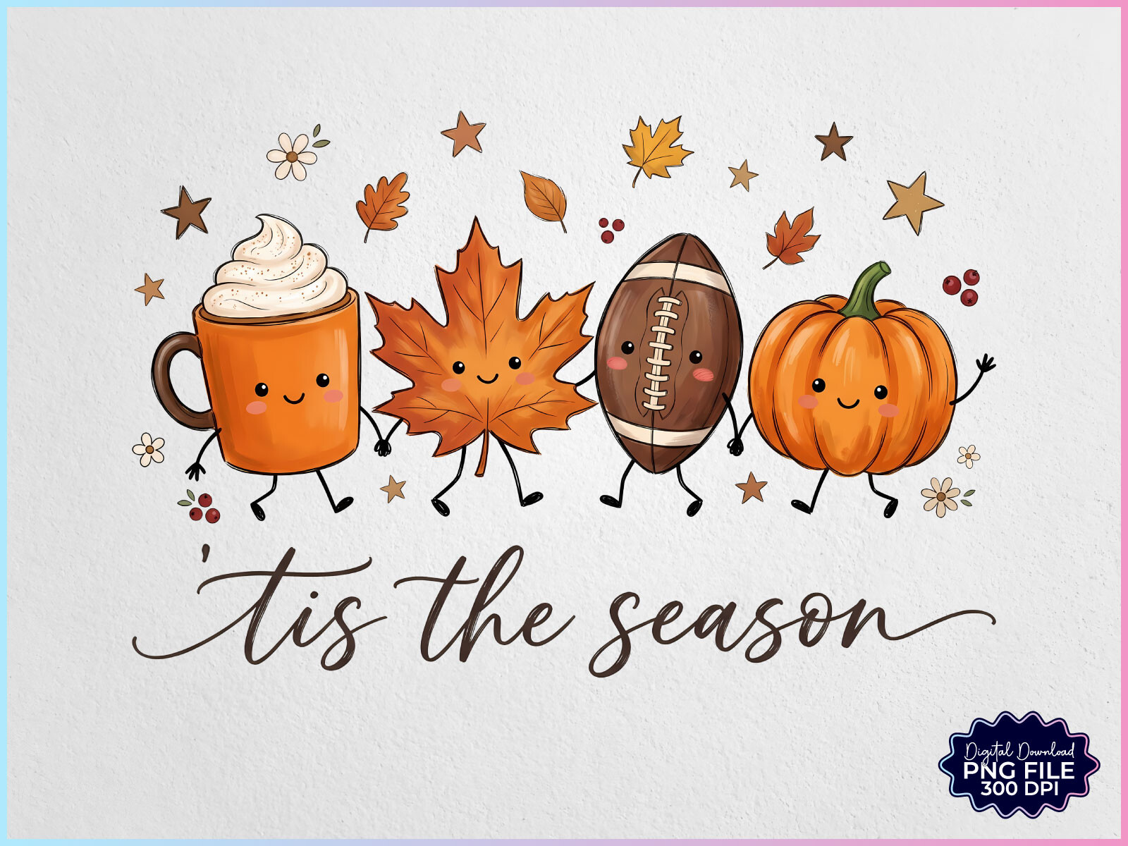 Tis the Season Autumn Fall Cartoon PNG Graphic by Creative Community ...