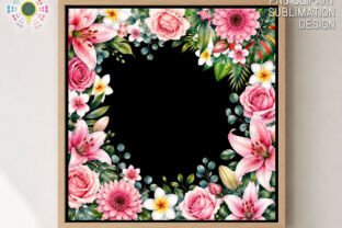 Tropical Floral Frames Watercolor Clipar Graphic by MICON DESIGNS ...