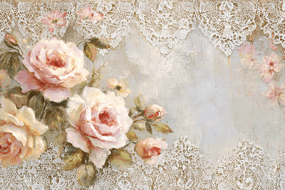 Vintage Lace Rose Floral Pattern Graphic by TheDesignerDesigne ...