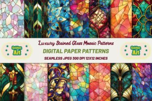 20 Luxury Stained Glass Mosaic Patterns Graphic by GoLdeN ArT ...