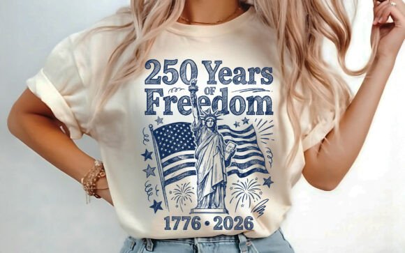 250 Years Freedom USA 4th of July PNG Graphic by Razia Sultana ...