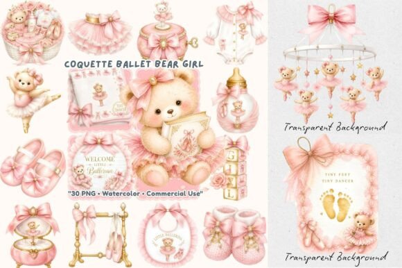 Balletcore Coquette Bear Girl Tutu PNG Graphic by JidapaDesign ...