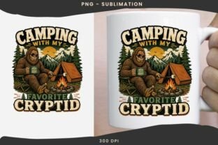 Bigfoot Camping Png Design for T-shirts Graphic by Tanya Kart ...