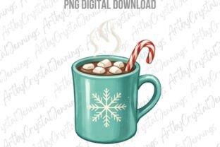 Christmas Hot Cocoa Mug Clipart PNG Graphic by ArtbyCrystalJennings ...