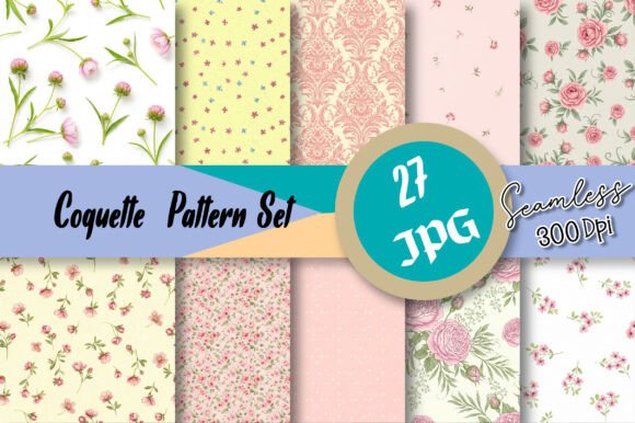 Coquette Seamless Pattern Set Graphic by T.D. House · Creative Fabrica