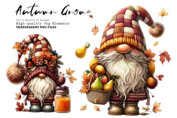 Cute Autumn Gnome Png Clipart Graphic by Dreamshop · Creative Fabrica