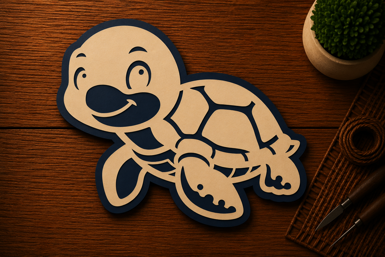 Cute Baby Sea Turtle Laser Cut SVG File · Creative Fabrica