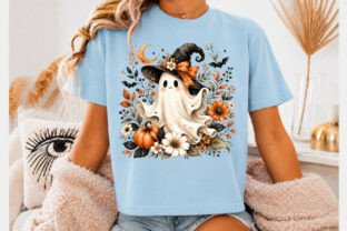 Cute Floral Halloween Ghost Witch PNG Graphic by Vintage Expert ...