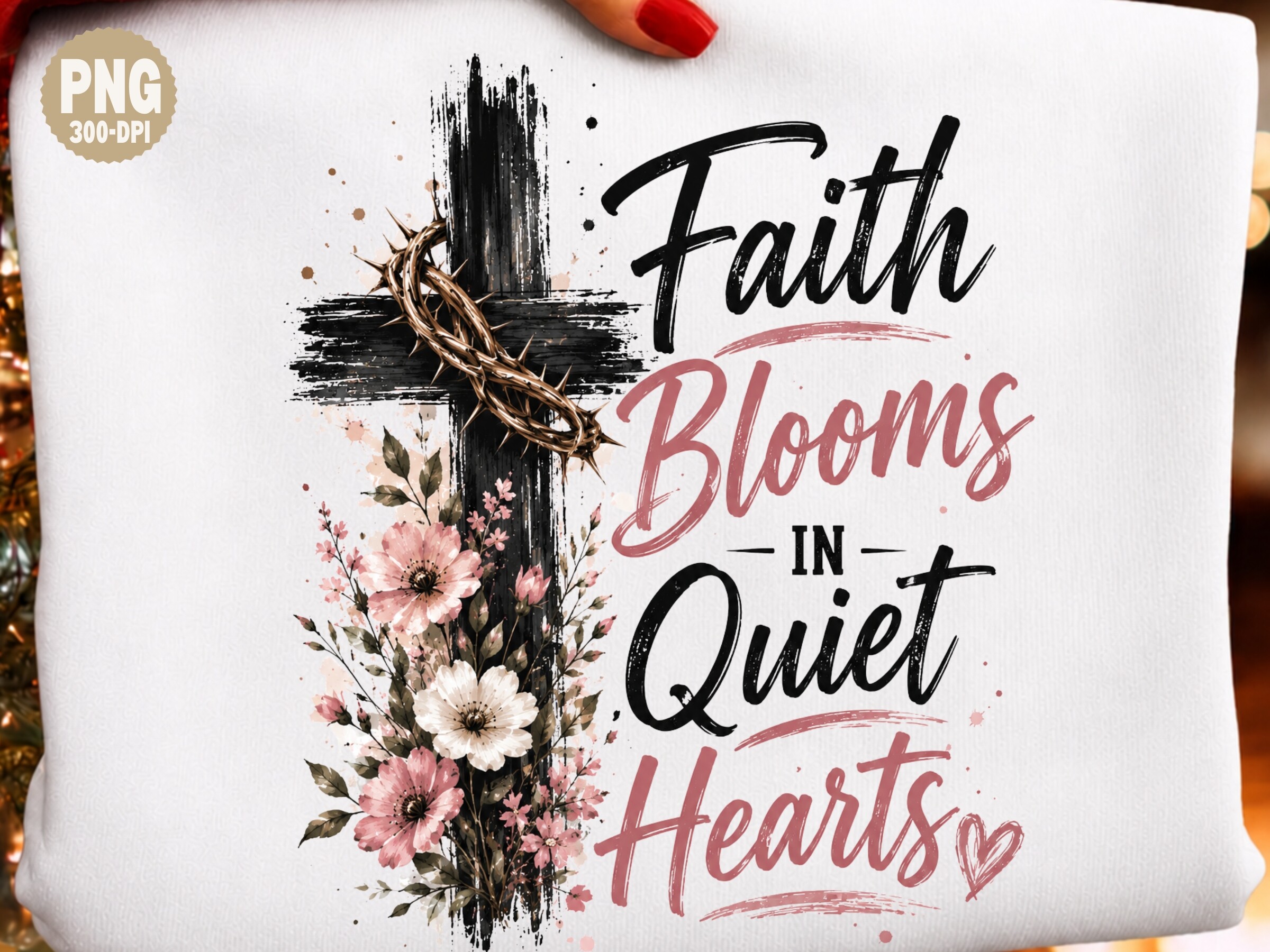 Faith Blooms in Quiet Hearts PNG, Christ Graphic by Craft Palette ...