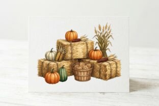 Fall Harvest Hay Bale Clipart PNG Graphic by ArtbyCrystalJennings ...