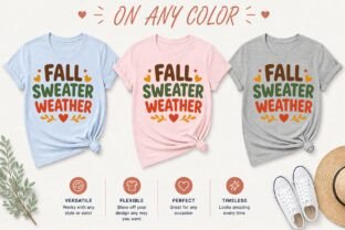 Fall Sweater Weather Retro Autumn SVG Graphic by DynjoDesigns ...