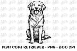 Flat Coat Retriever Dog Sketch PNG Graphic by MoxiFikaDesignCo ...