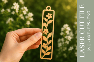 Floral Bookmark Laser Cut File · Creative Fabrica