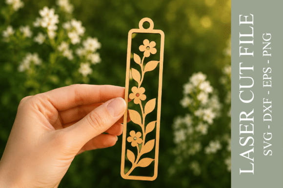 Floral Bookmark Laser Cut File · Creative Fabrica