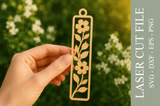 Floral Bookmark Laser Cut File · Creative Fabrica