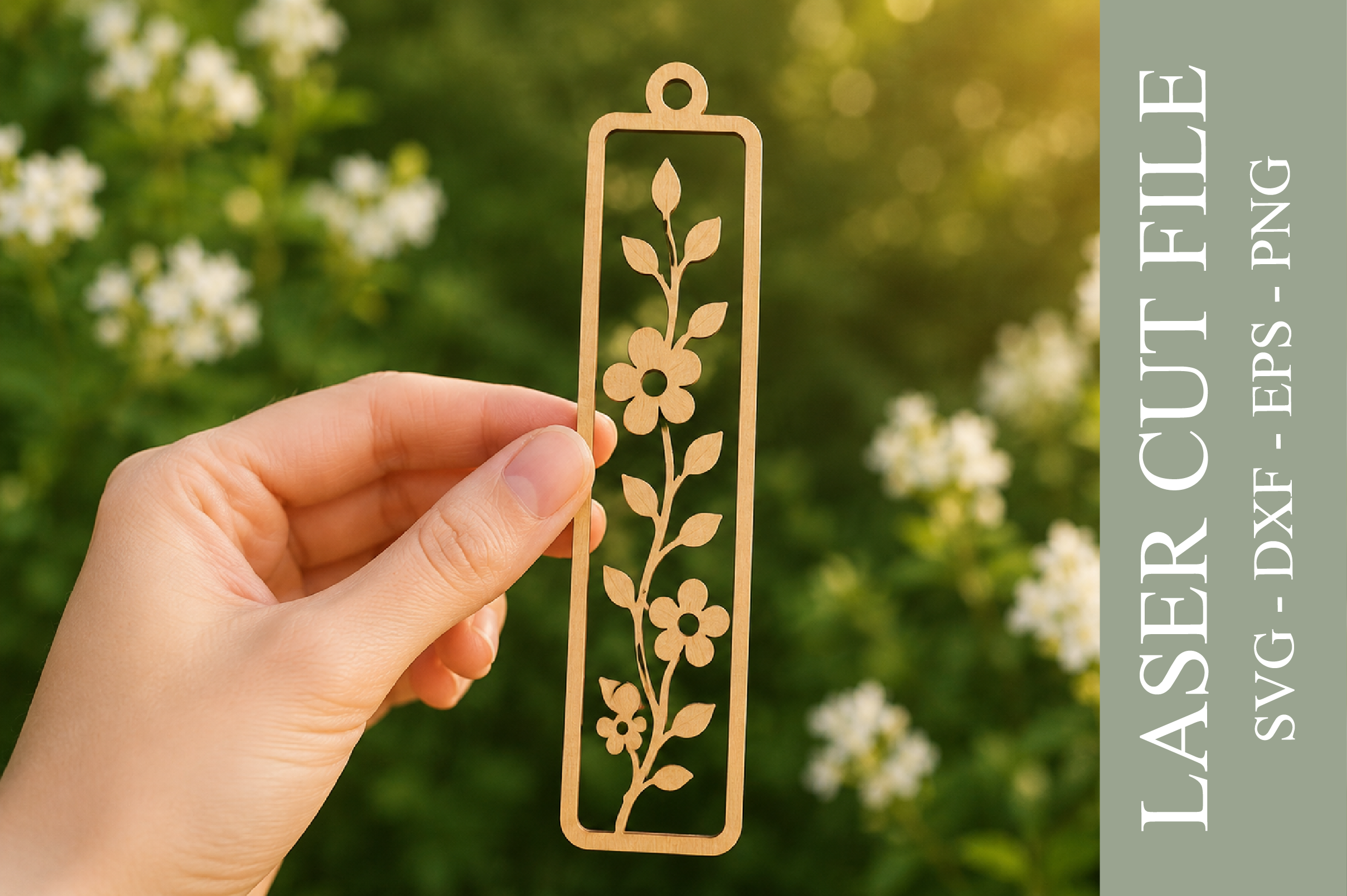 Floral Bookmark SVG, Laser Cut File · Creative Fabrica