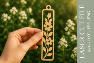 Floral Bookmark SVG, Laser Cut File · Creative Fabrica