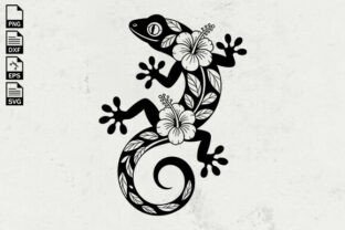 Floral Lizard Svg, Flower Gecko SVG Graphic by BlackCatArea · Creative ...
