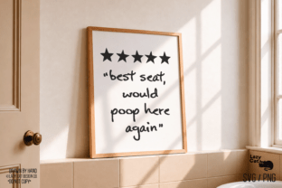 Funny Bathroom Review SVG PNG Graphic by Lazy Cat · Creative Fabrica