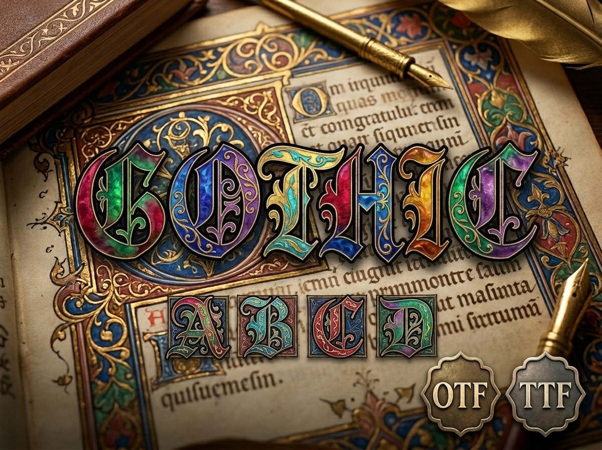 Gothic Font by kulturrno · Creative Fabrica