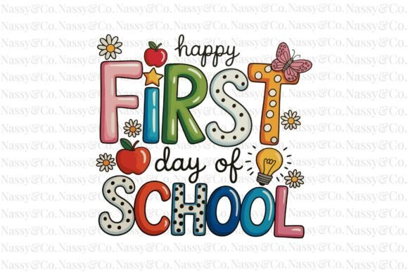 Happy First Day of School Doodle PNG Graphic by NASSY Designs ...