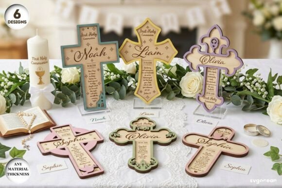 Holy Communion Crosses SVG Bundle Graphic by SvgOcean · Creative Fabrica