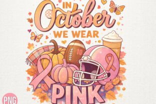 In October We Wear Pink PNG T-SHIRT Graphic by MOON CREATION · Creative ...