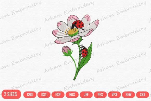 Ladybugs on Blossom · Creative Fabrica