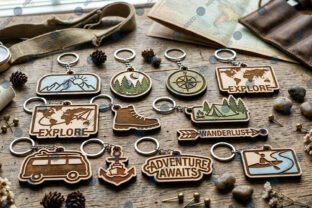 Laser Cut Adventure Keychain Bundle SVG · Creative Fabrica