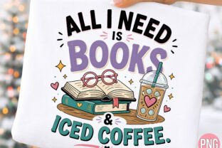 Retro Books Glasses and Iced Coffee PNG Graphic by Crafty Bee ...