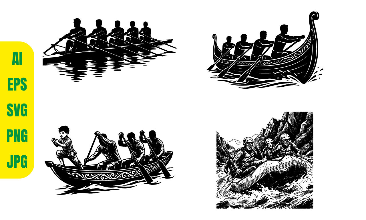 Rowing and Rafting Team Sports Graphic by nayemuddin038 · Creative Fabrica