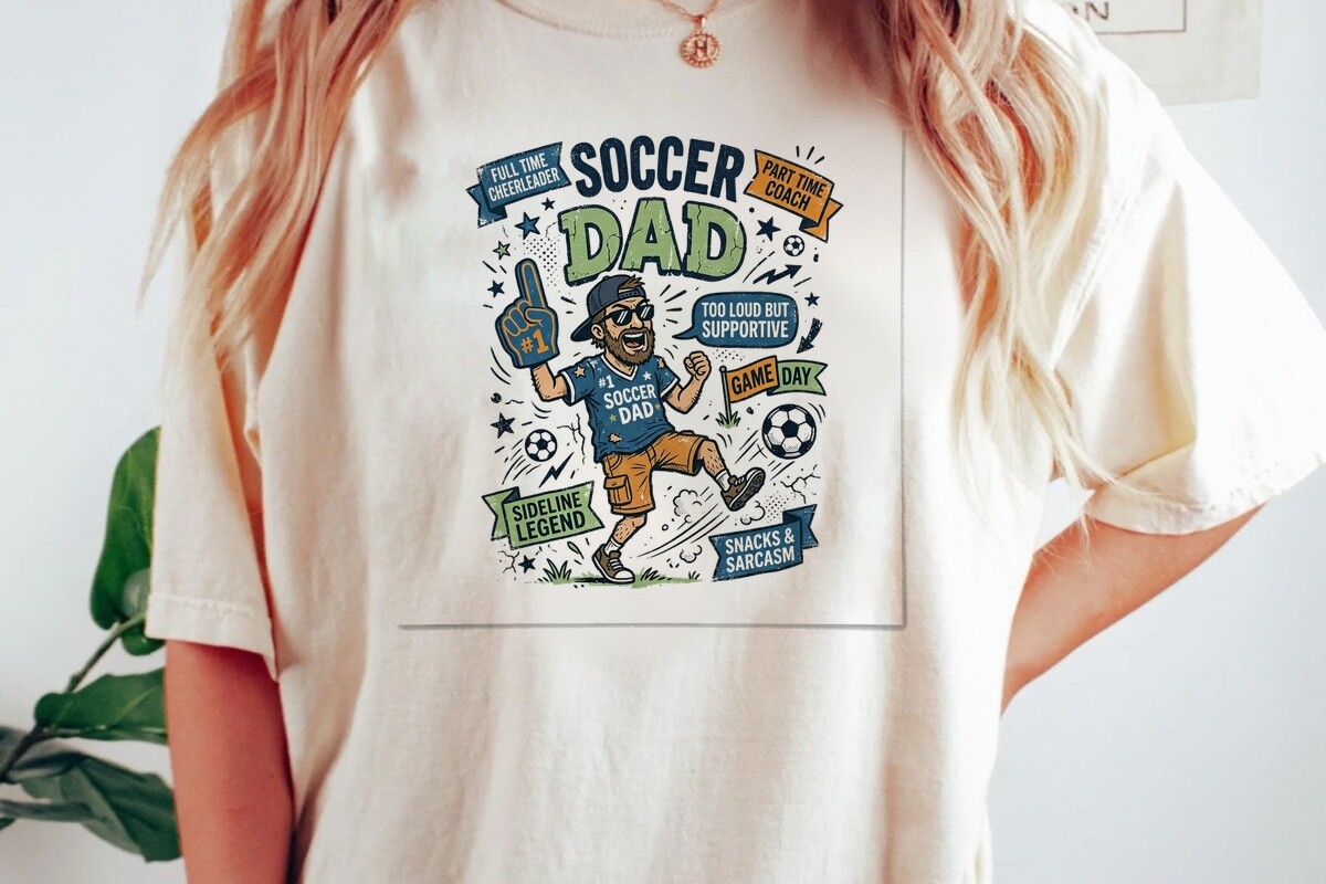 Soccer Dad Full Time Cheerleader Graphic by gregoraciiart · Creative ...