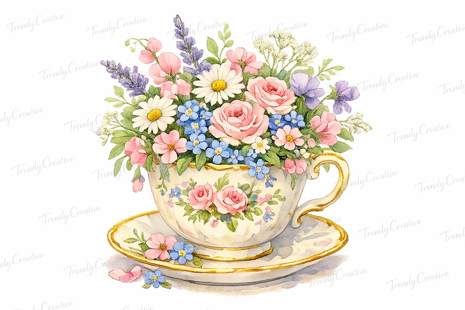 Tea Lover Cottagecore PNG Graphic by TrendyCreative · Creative Fabrica
