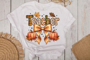 Teacher Fall Pumpkin Bow Sublimation Graphic by Artful Aura Studio ...
