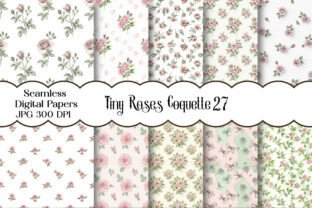 Tiny Roses Coquette Digital Paper Graphic by Designstock · Creative Fabrica