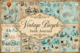 Vintage Bicycle Junk Journal Graphic by Pro Designer Team · Creative ...
