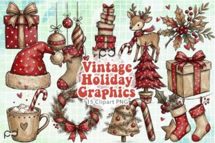 Vintage Holiday Graphics Graphic by Padma.Design · Creative Fabrica