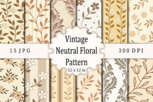 Vintage Neutral Floral Pattern Graphic by KDP TEMPLATES ART · Creative ...