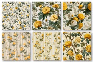 Vintage Yellow Rose Seamless Pattern Graphic by Creative Canvas ...
