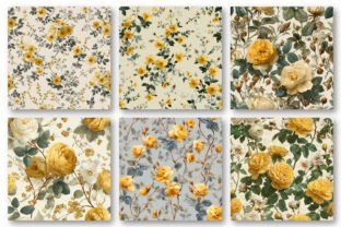 Vintage Yellow Rose Seamless Pattern Graphic by Creative Canvas ...