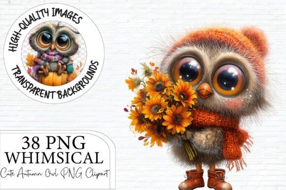 Whimsical Autumn Owl PNG Clipart Graphic by Artoya · Creative Fabrica